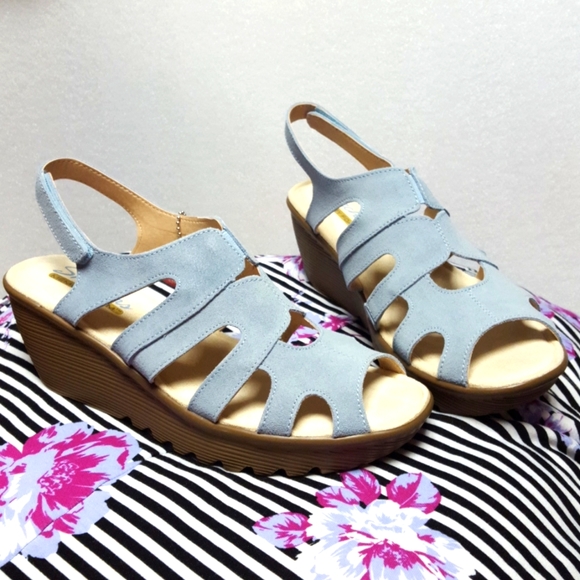 Skechers | Shoes | Sale Nwt Womens Skechers Blue Sandals Size 9 Super ...